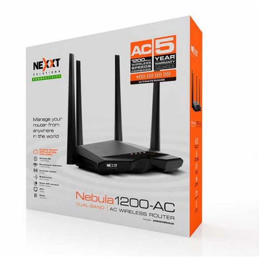 Router Inalambrico Nexxt Nebula 1200AC Plus Dual-Band (ROMPEMUROS ...